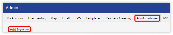 Create an Admin Subuser Account